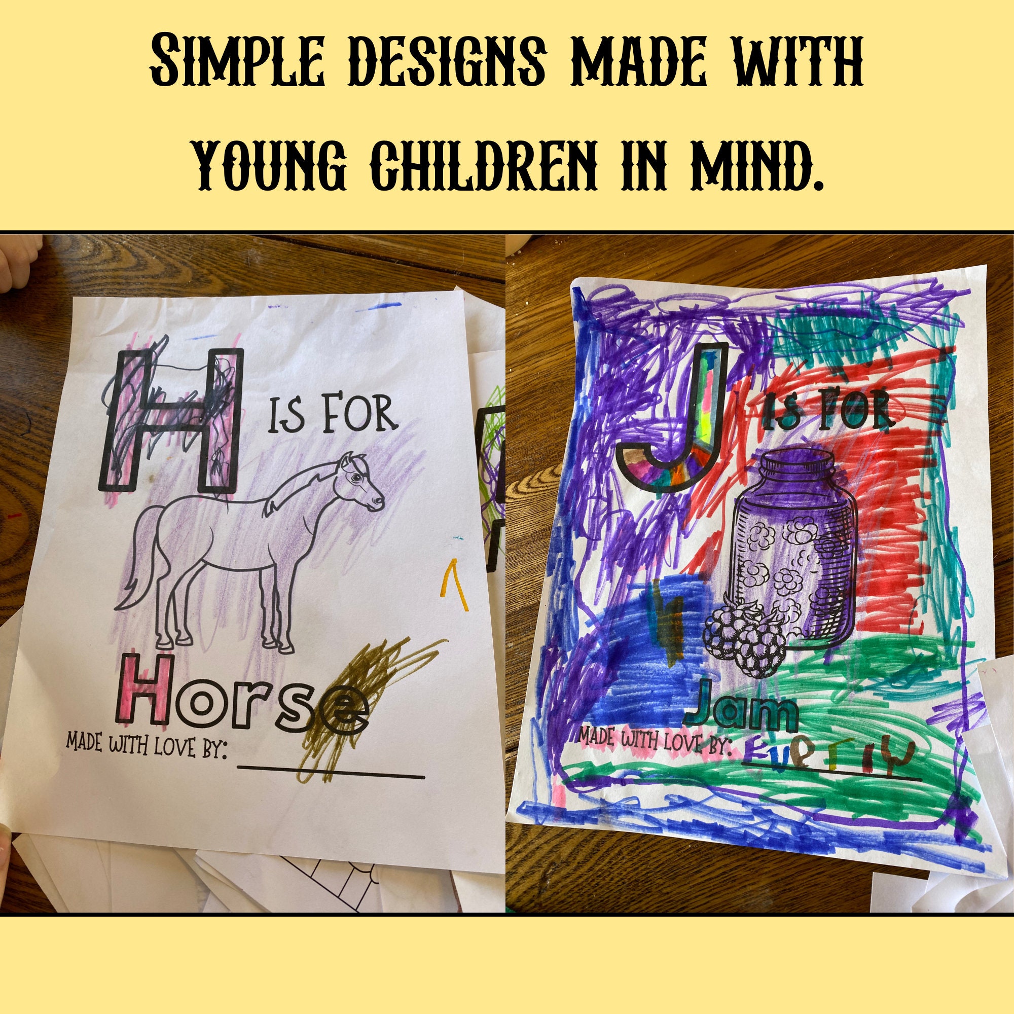 Farm ABC Coloring Pages for Young Kids - Etsy