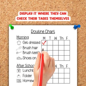 Kids Routine Chart Template - Editable & Printable - Etsy