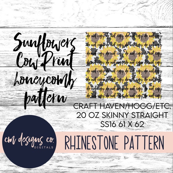 Rhinestone Template Cow - Etsy