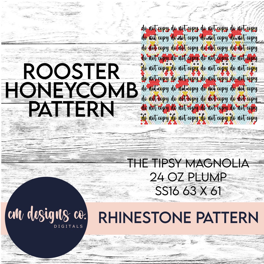 Rooster Rhinestone Pattern_chicken Rhinestone Pattern_rhinestone ...