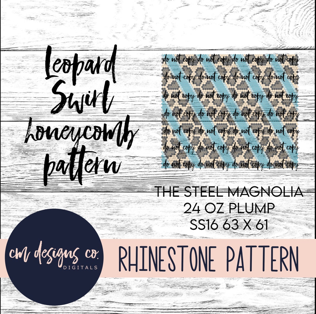 Leopard Swirl Rhinestone Pattern_rhinestone Template_rhinestone Pattern ...