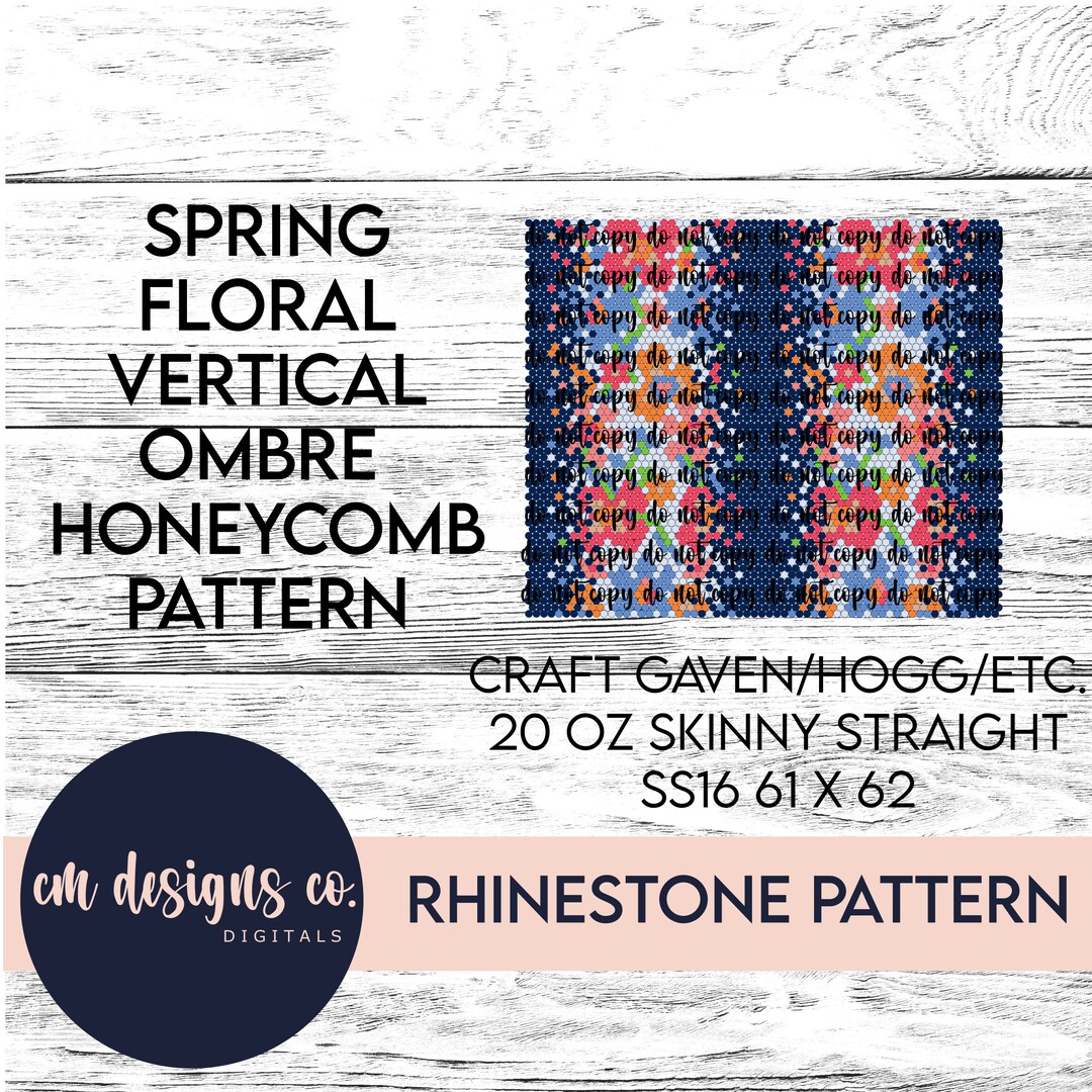 Floral Vertical Ombre Rhinestone Pattern_vertical Ombre Pattern_ Ombre ...