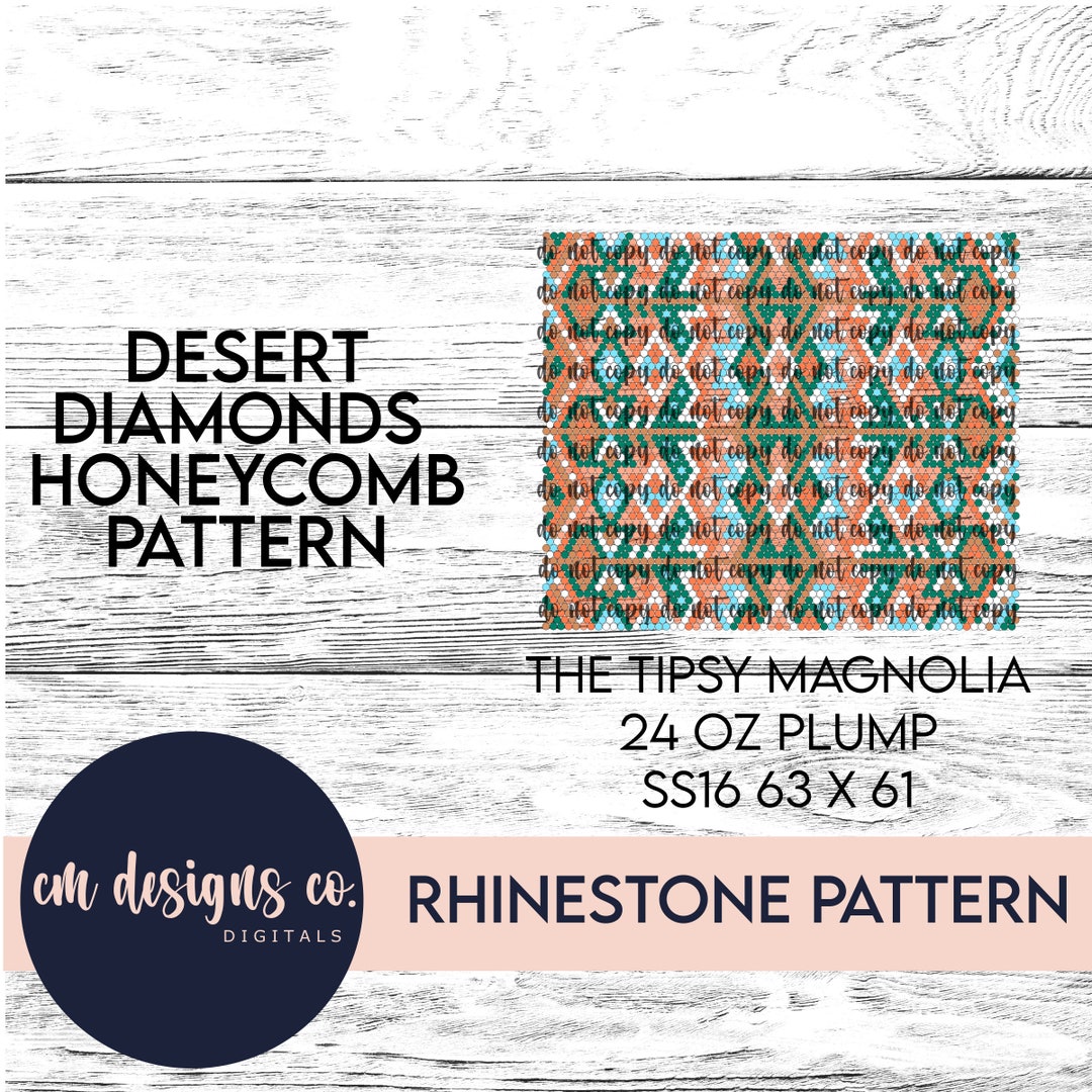 Desert Diamonds Rhinestone Pattern_aztec Pattern_tumbler Pattern ...
