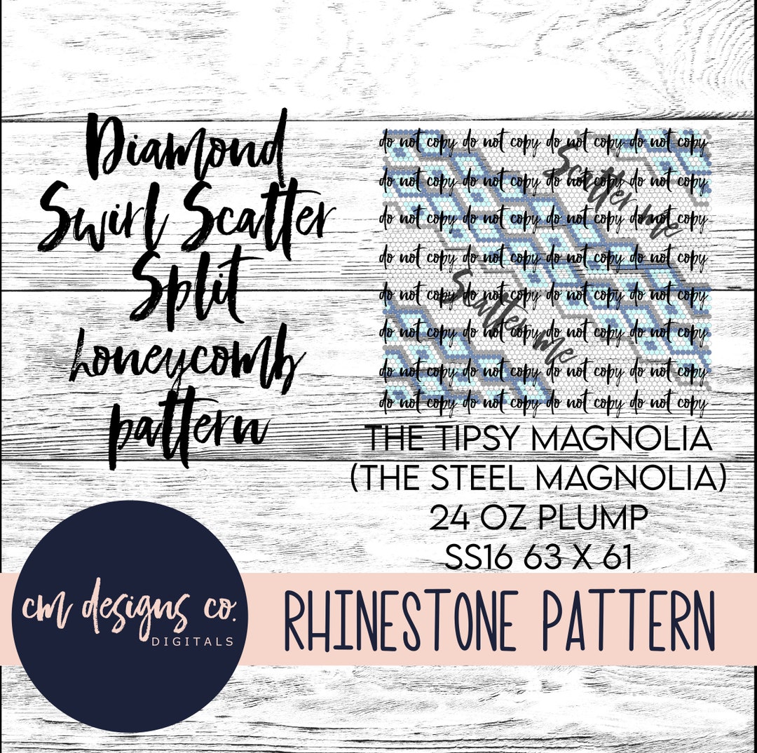 Scatter Split Rhinestone Pattern_diamond Swirl Rhinestone Pattern ...