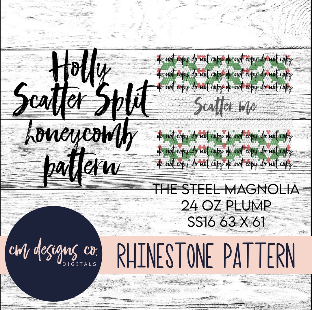 Scatter Split Rhinestone Pattern_holly Rhinestone Pattern_rhinestone ...