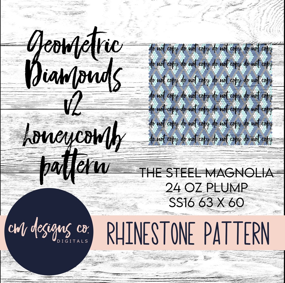 Geometric Diamonds V2 Rhinestone Pattern_rhinestone Pattern_geometric ...
