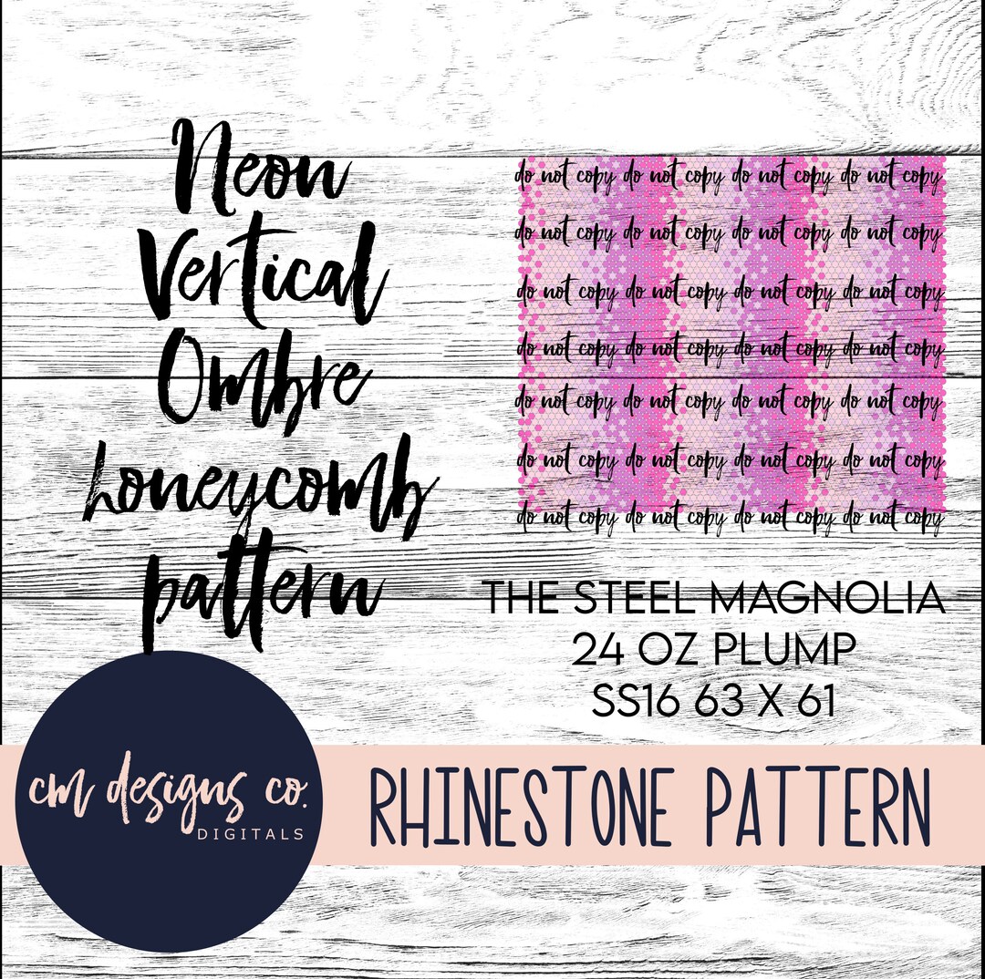 Neon Vertical Ombre Rhinestone Pattern_vertical Ombre Pattern_4 Color ...