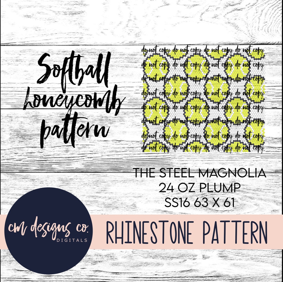 Softball Rhinestone Pattern_rhinestone Template_rhinestone Pattern_ss16 ...
