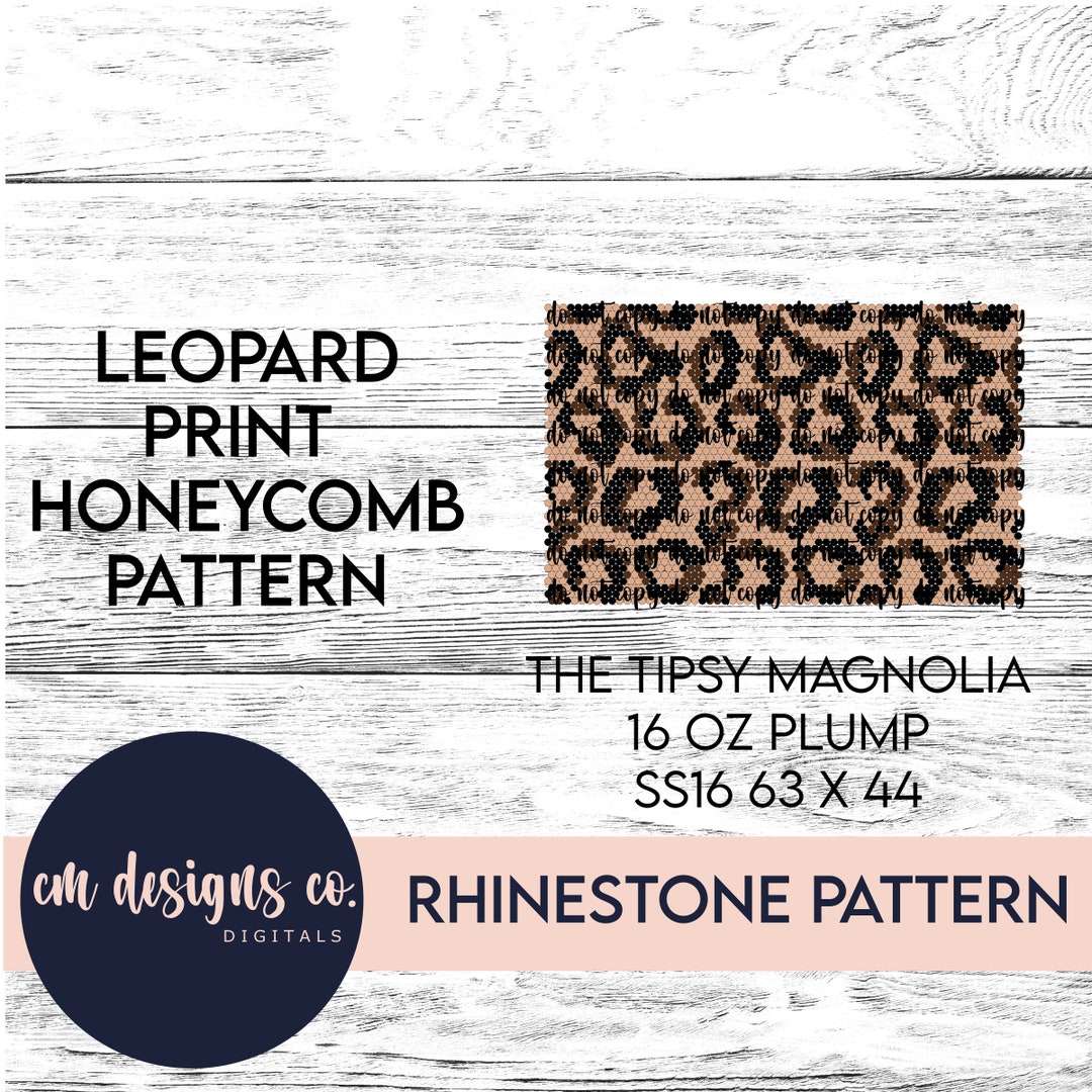 Leopard Print Rhinestone Pattern_rhinestone Template_rhinestone Pattern ...