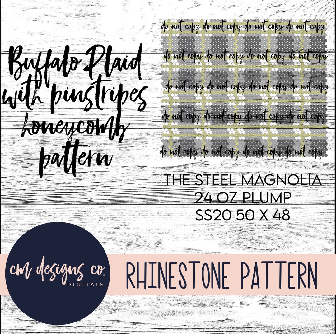 Buffalo Plaid Pattern_rhinestone Pattern_black and White Plaid_ss20_24 ...