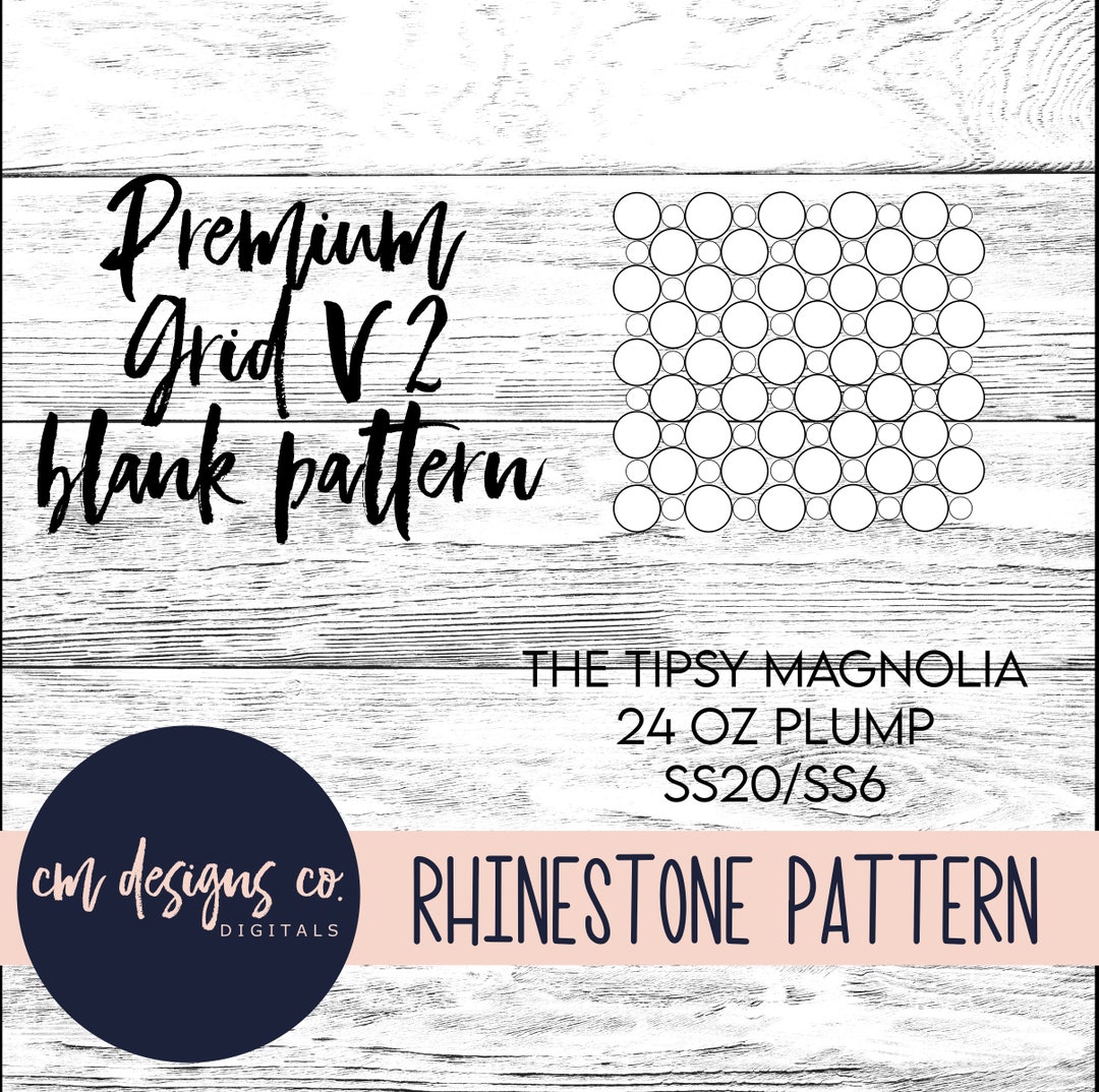 Premium Grid Version 2 Rhinestone Pattern_rhinestone Template ...