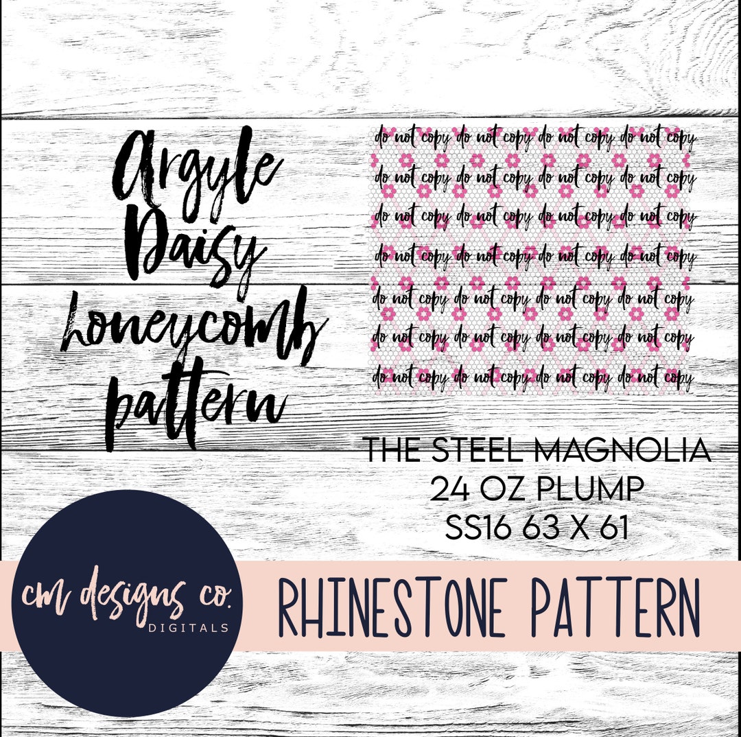 Argyle Daisy Rhinestone Pattern_rhinestone Pattern_daisy Pattern_daisy ...