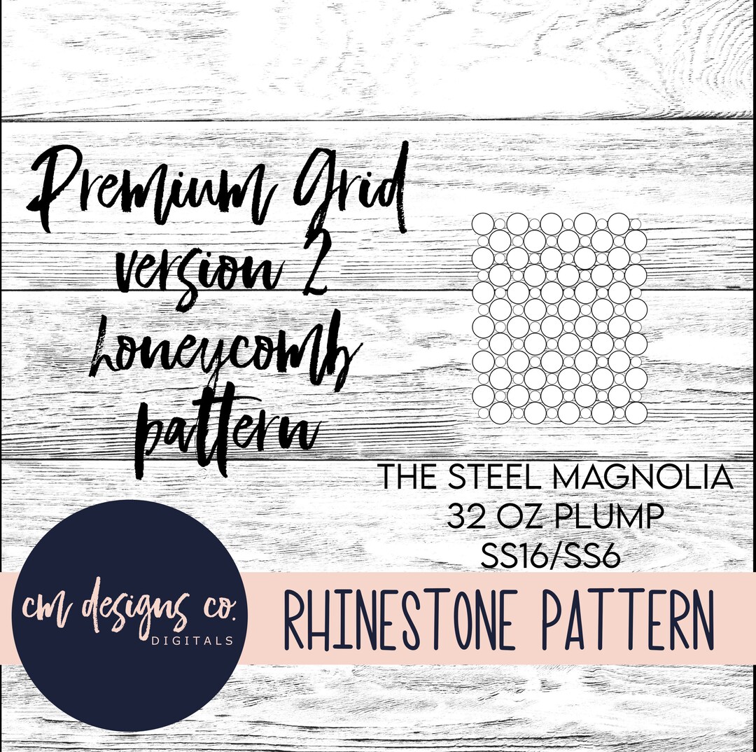Premium Grid Version 2 Rhinestone Pattern_rhinestone Template ...