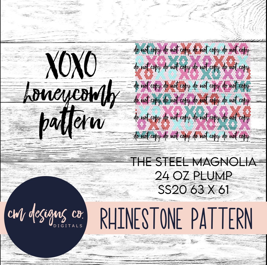 XOXO Rhinestone Pattern_rhinestone Template_rhinestone Pattern_ss16_24 ...