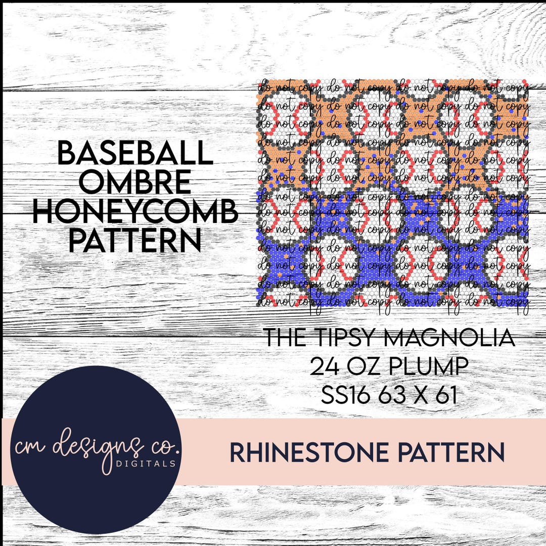 Baseball Ombre Rhinestone Pattern_rhinestone Template_rhinestone ...