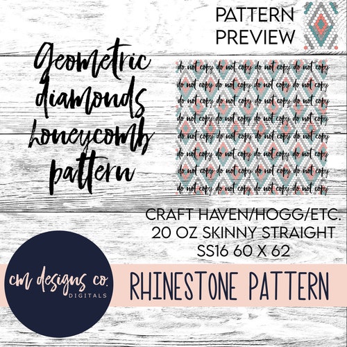 Geometric Diamonds Rhinestone Pattern_rhinestone - Etsy