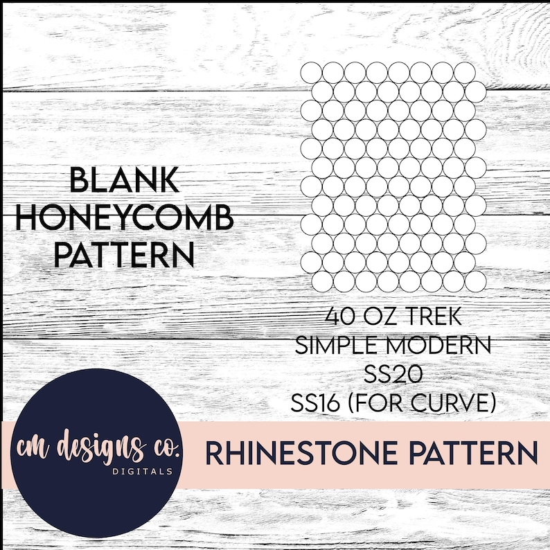 Blank Rhinestone Pattern_blanks Rhinestone Template_ss20_40 Oz Trek ...