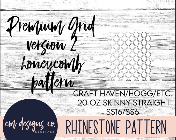 Premium Grid Version 2 Rhinestone Pattern_rhinestone Template ...