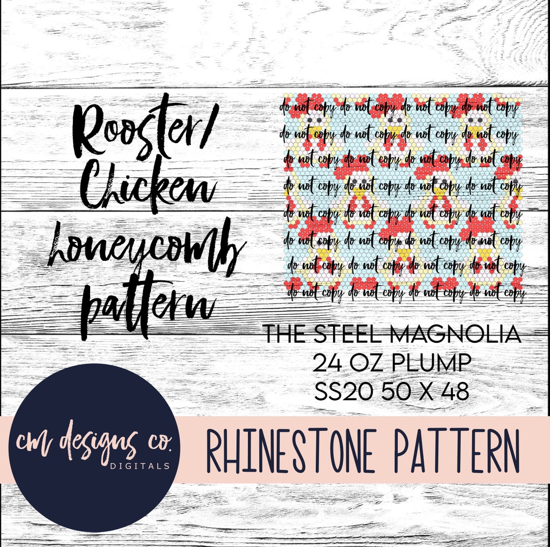 Rooster Rhinestone Pattern_chicken Rhinestone Pattern_rhinestone ...