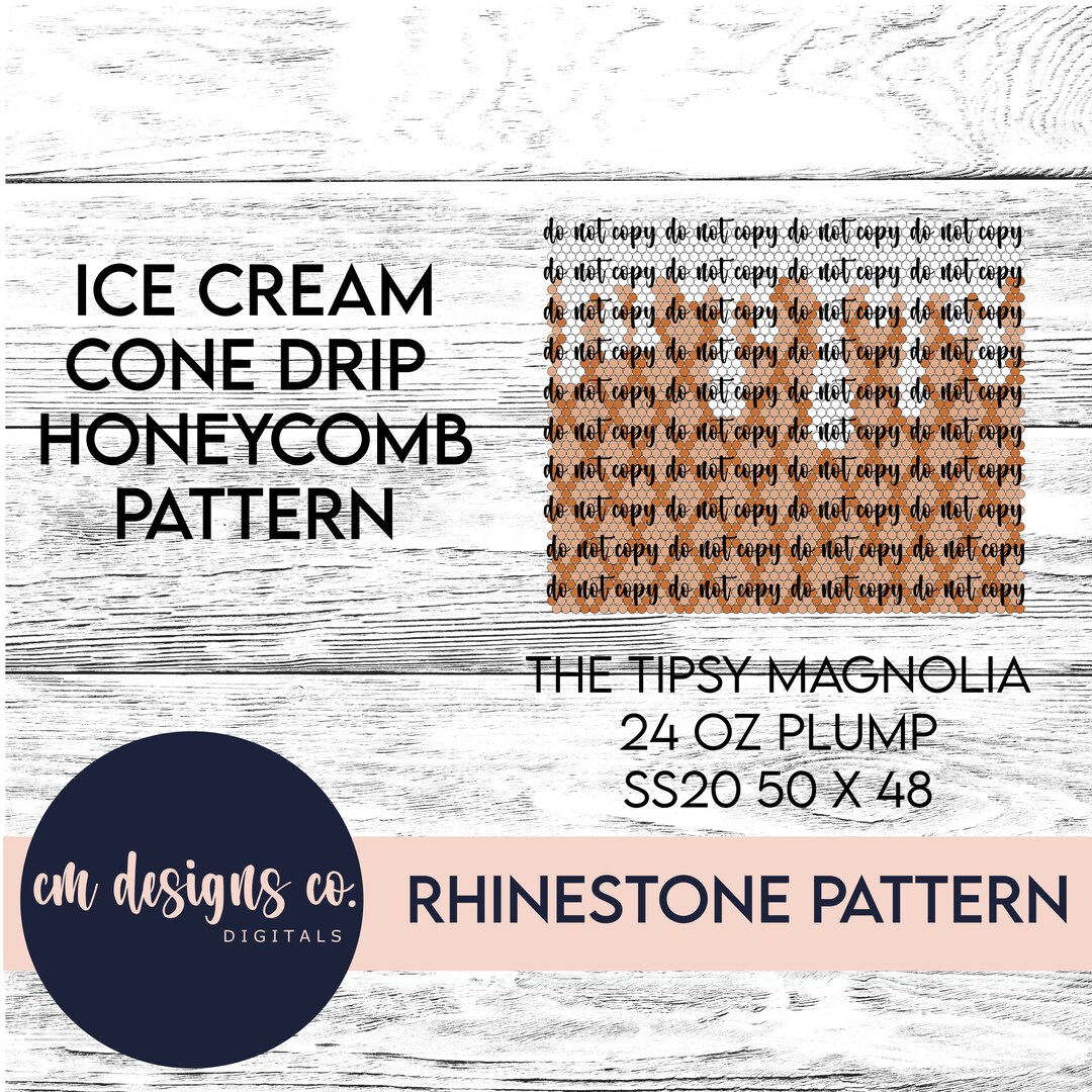 Ice Cream Rhinestone Pattern_rhinestone Pattern_rhinestone Template ...