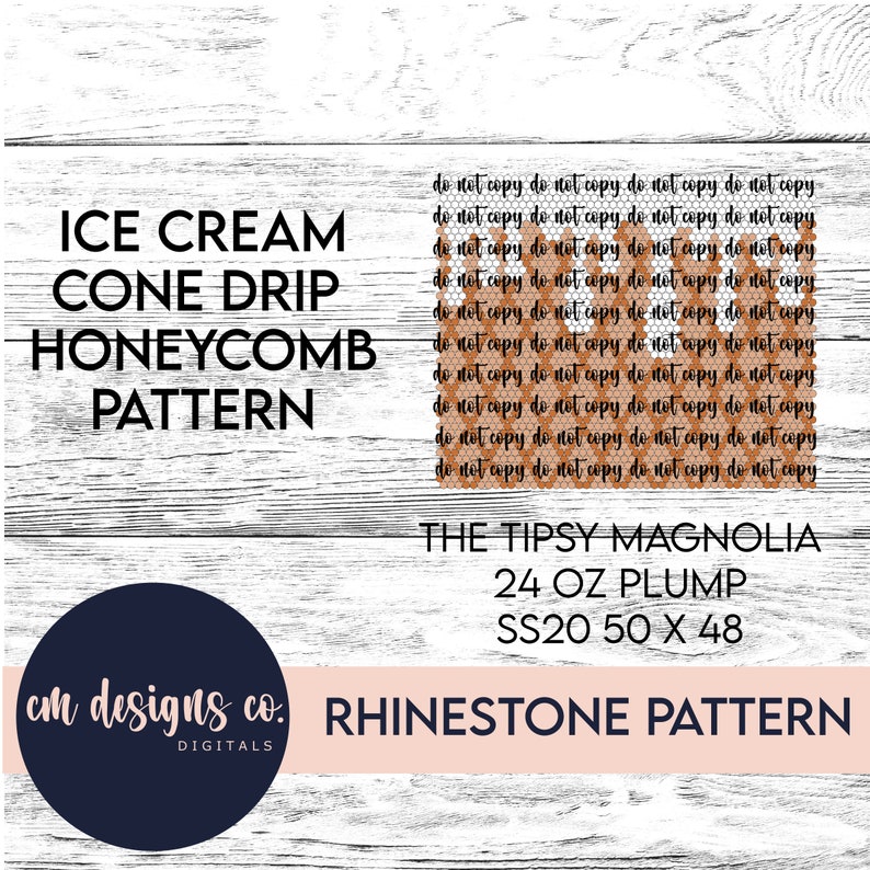 Ice Cream Rhinestone Pattern_rhinestone Pattern_rhinestone Template ...