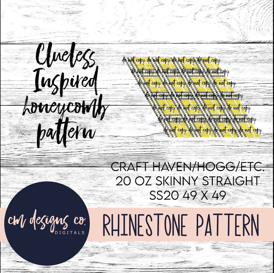 Clueless Inspired Plaid_plaid_rhinestone Tumbler_rhinestone Template ...