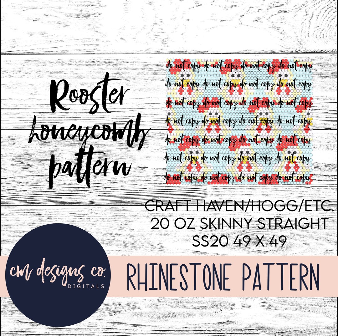 Rooster Rhinestone Pattern_chicken Rhinestone Pattern_rhinestone ...