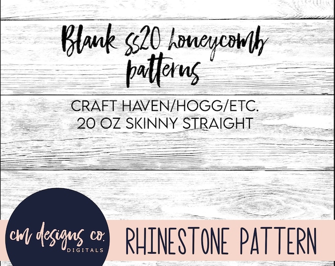 Blank Rhinestone Pattern_blanks Rhinestone Template_ss20_20 Oz - Etsy