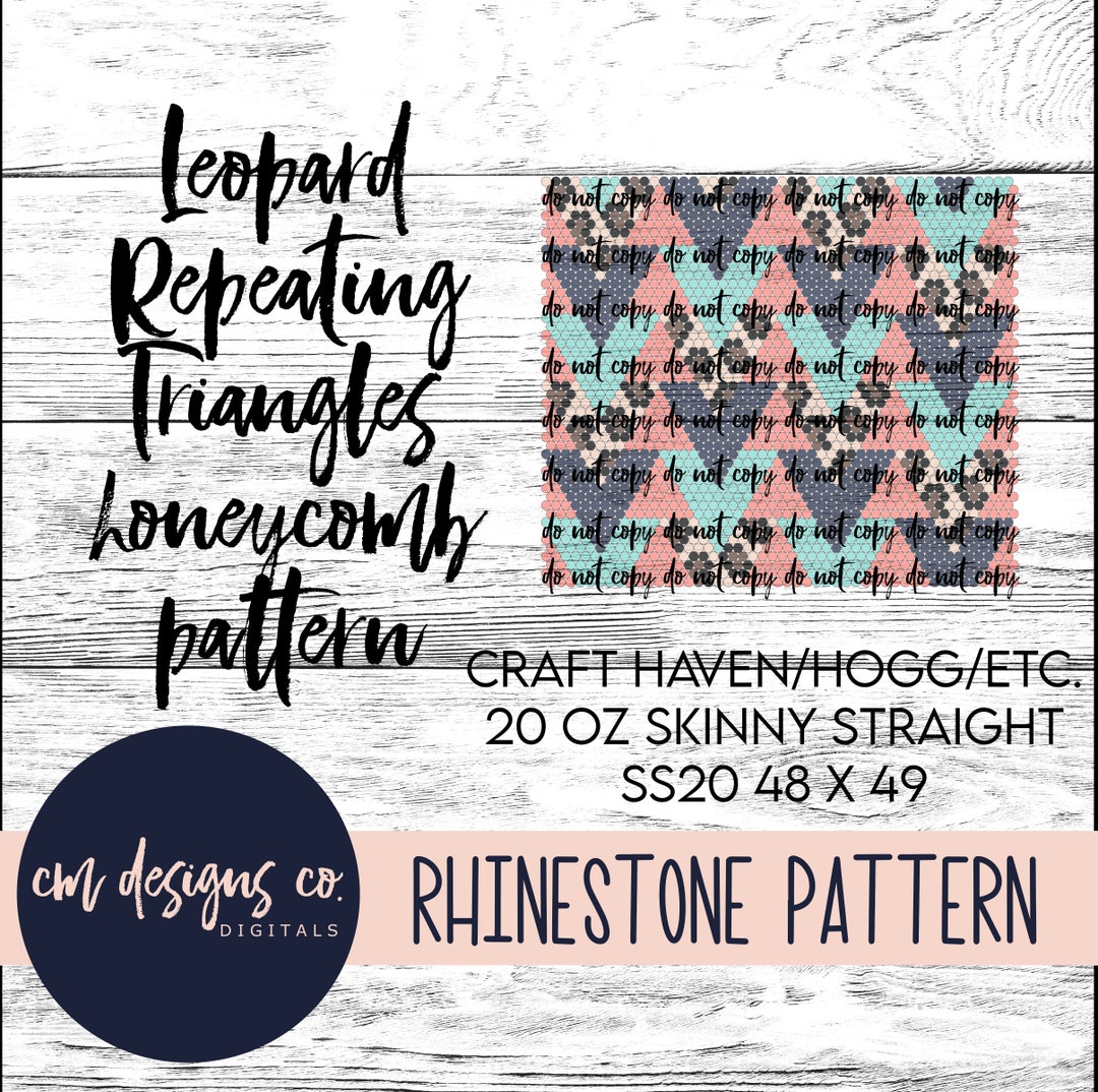 Leopard Print Repeating Triangle Rhinestone Pattern_rhinestone Pattern ...