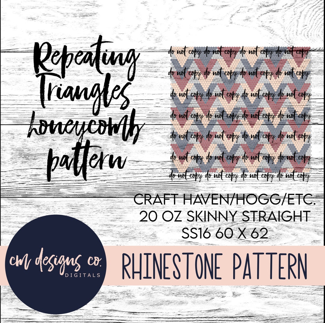 Repeating Triangle Rhinestone Pattern_rhinestone Pattern_rhinestone ...