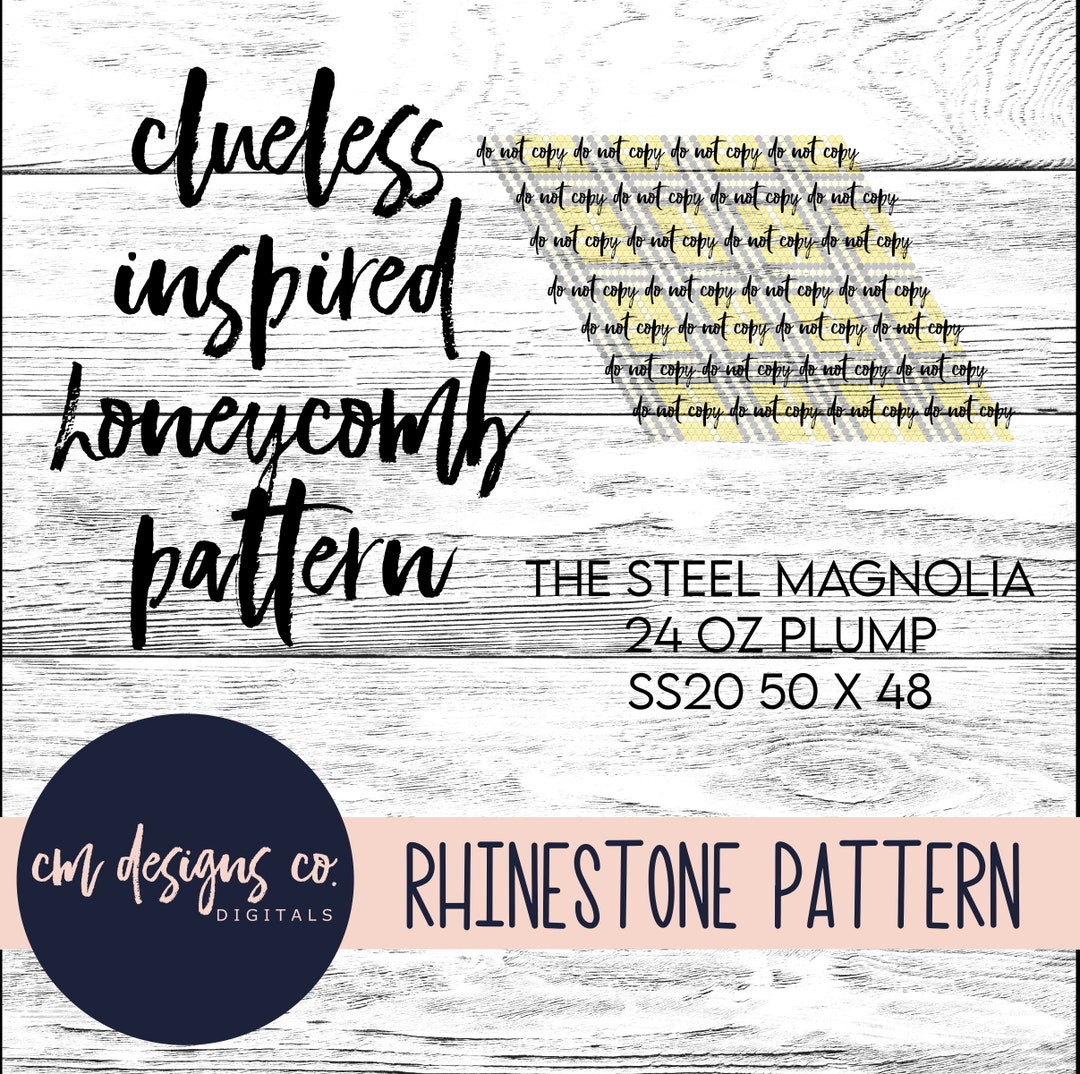 Clueless Inspired Plaid_plaid_rhinestone Tumbler_rhinestone Template ...