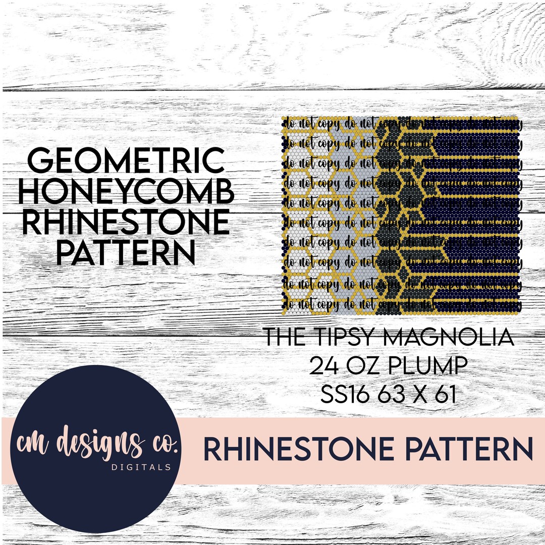 Geometric Honeycomb Rhinestone Pattern_geometric Pattern_rhinestone ...
