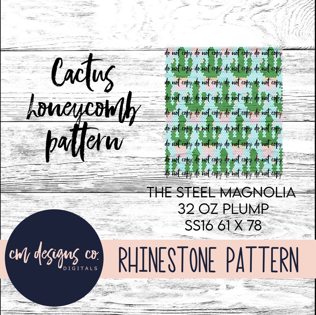 Cactus Rhinestone Pattern_cactus Pattern_rhinestone Pattern_rhinestone ...