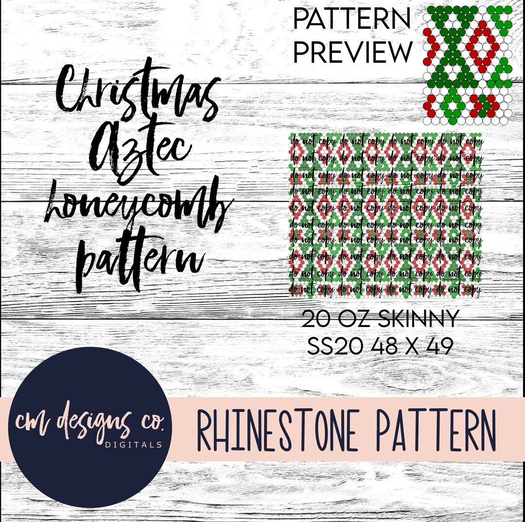 Aztec Rhinestone Pattern_christmas Aztec_aztec Pattern_rhinestone ...