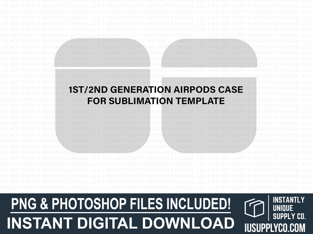 Sublimation Blank AirPod Generation 1 or 2 Template, Digital Download ...