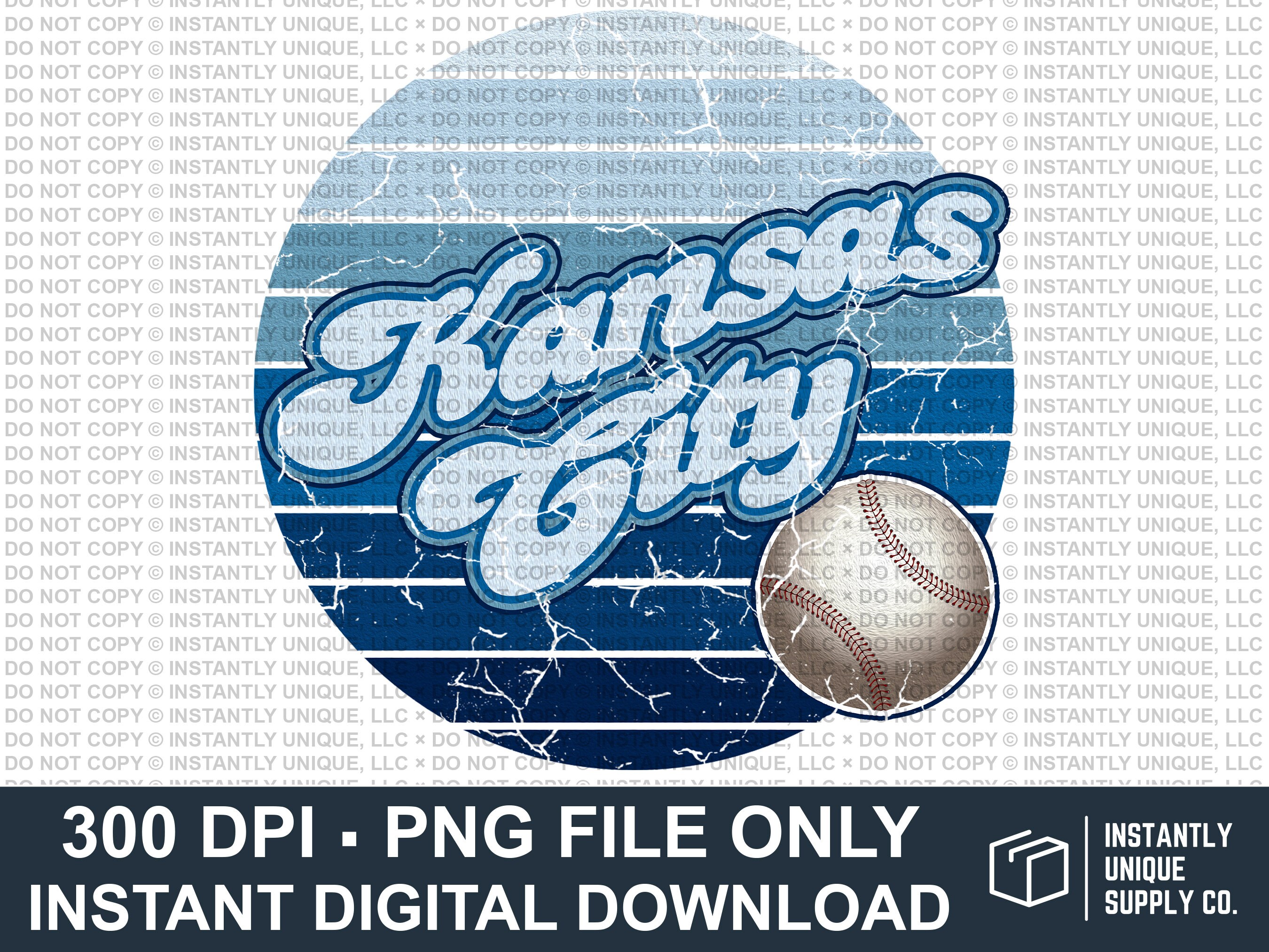 Distressed Retro Baseball PNG, I Heart KC Kansas City Sublimation ...