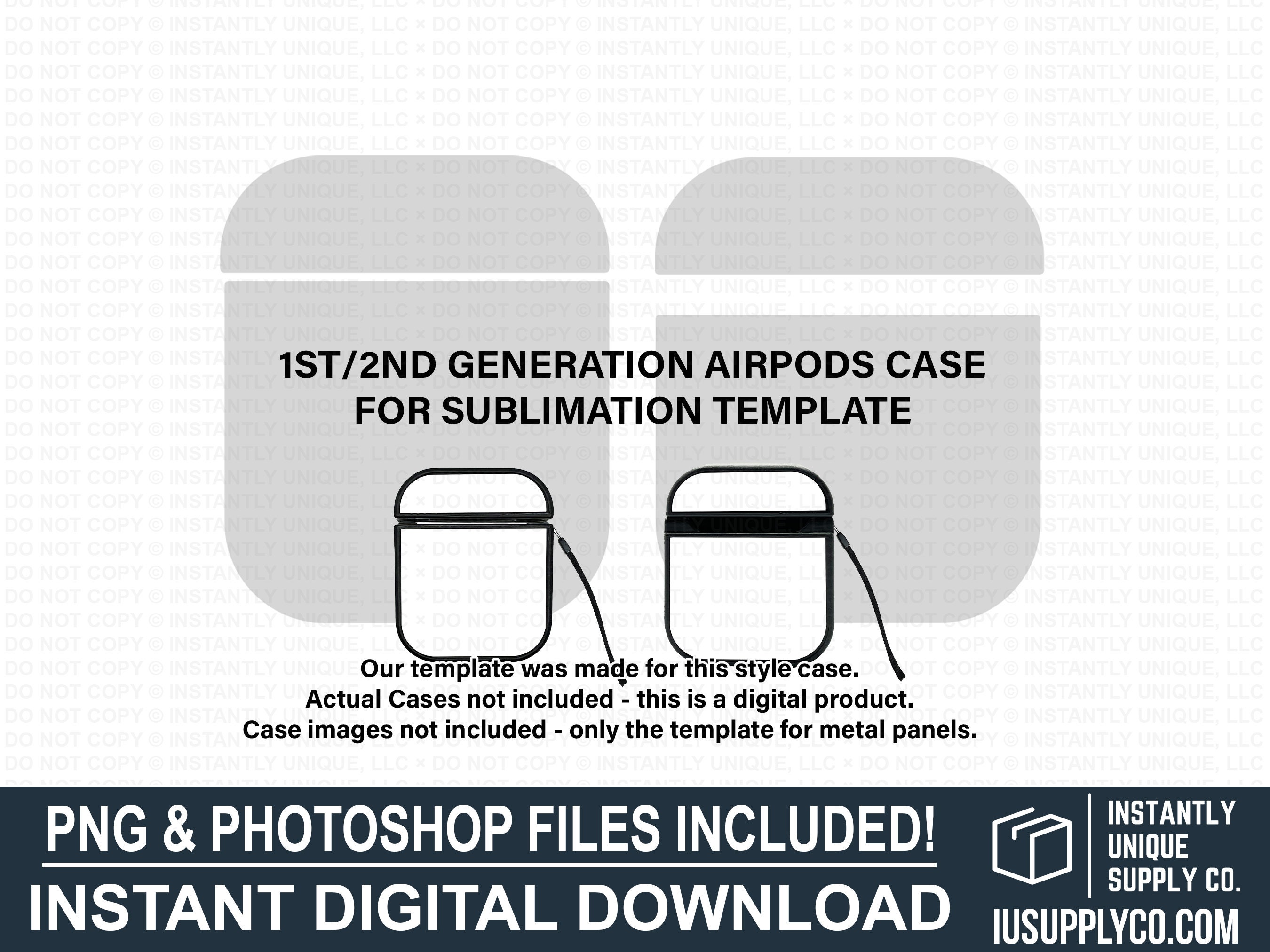 Sublimation Blank AirPod Generation 1 or 2 Template, Digital Download ...
