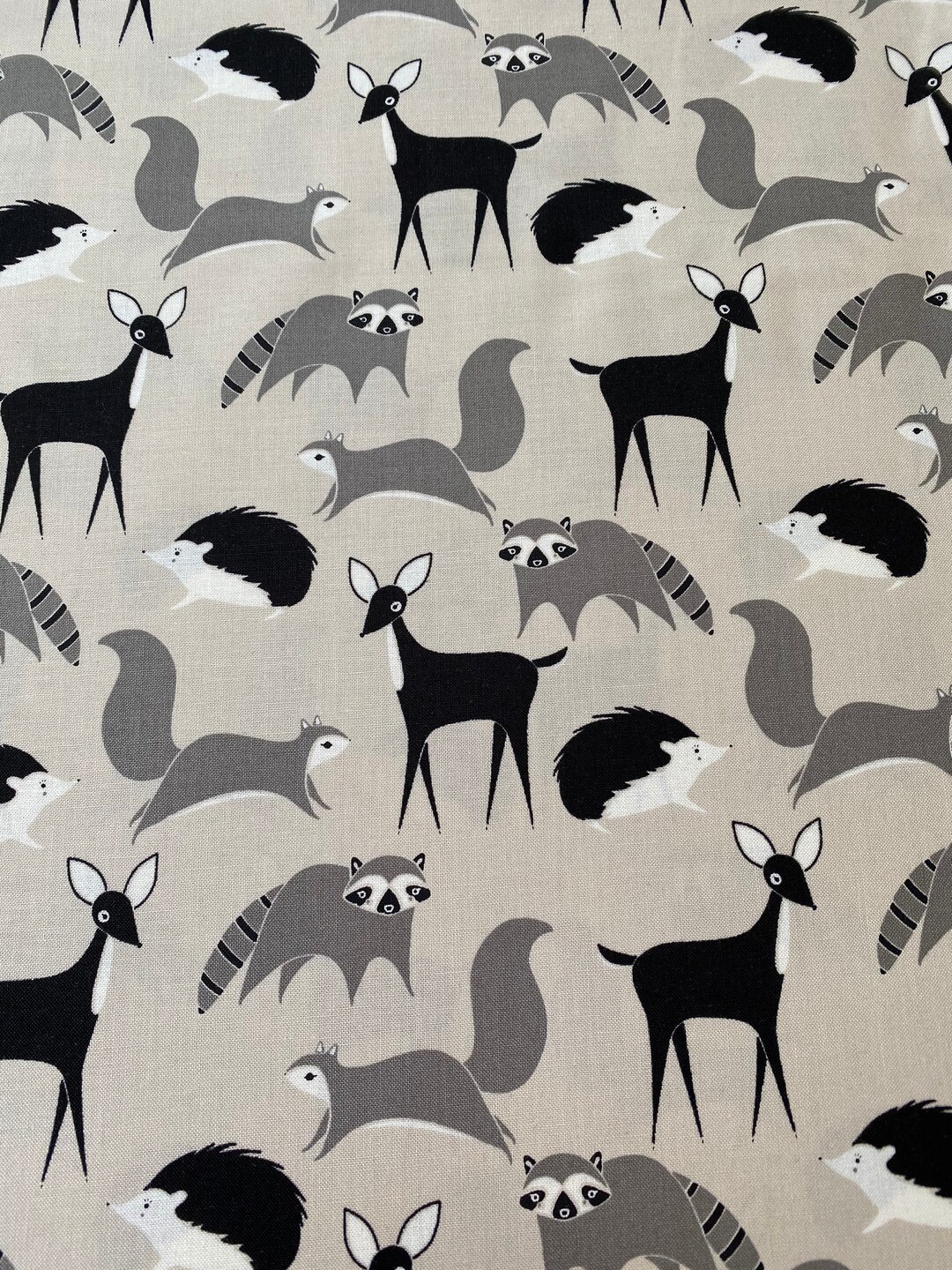 Fat Quarter Bramble by Gingiber for Moda Hedgehog Squirrel Deer Raccoon ...