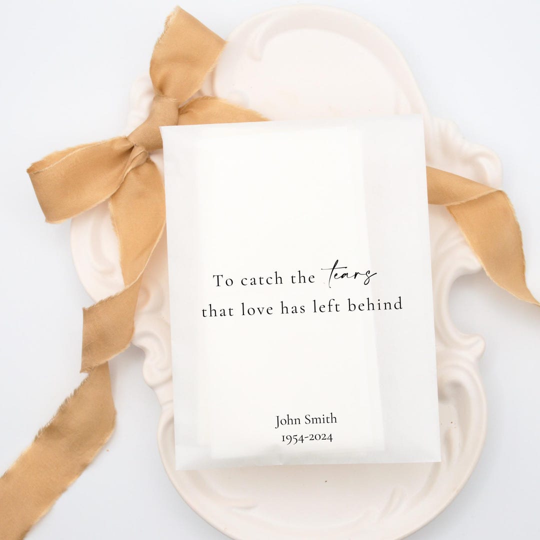 Funeral Tissue Bags | Biodegradable Glassine Bags | Funeral Program ...