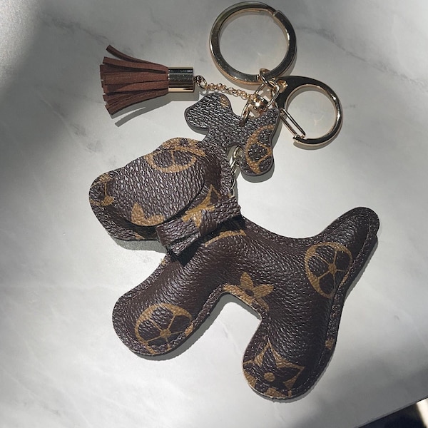 Louis Vuitton Dog Keychain - Etsy