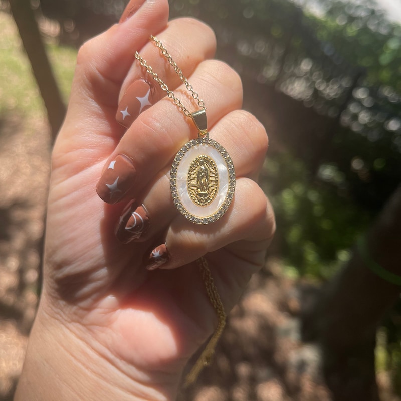 Virgin Mary Necklace - Etsy