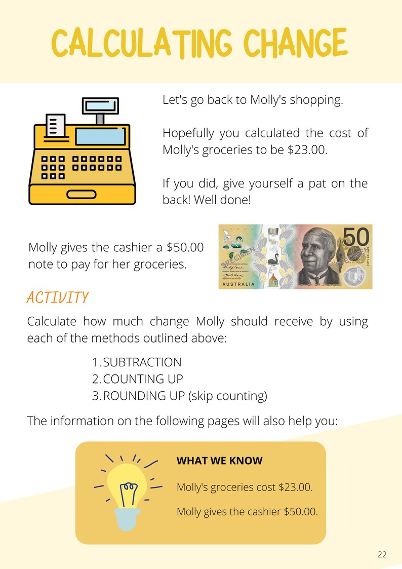 Financial Literacy Activity Book for Kids (8-12 Year Olds), Australian ...