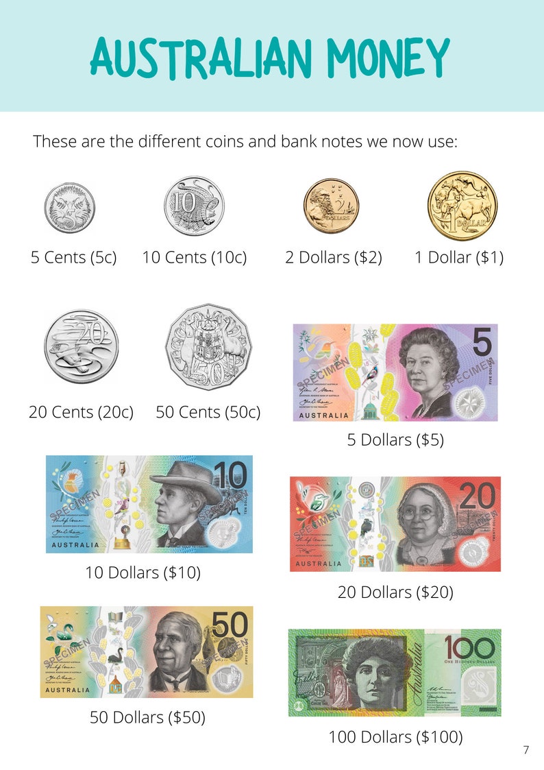 Financial Literacy Activity Bookset: Australian Money, Ages 5-8 ...