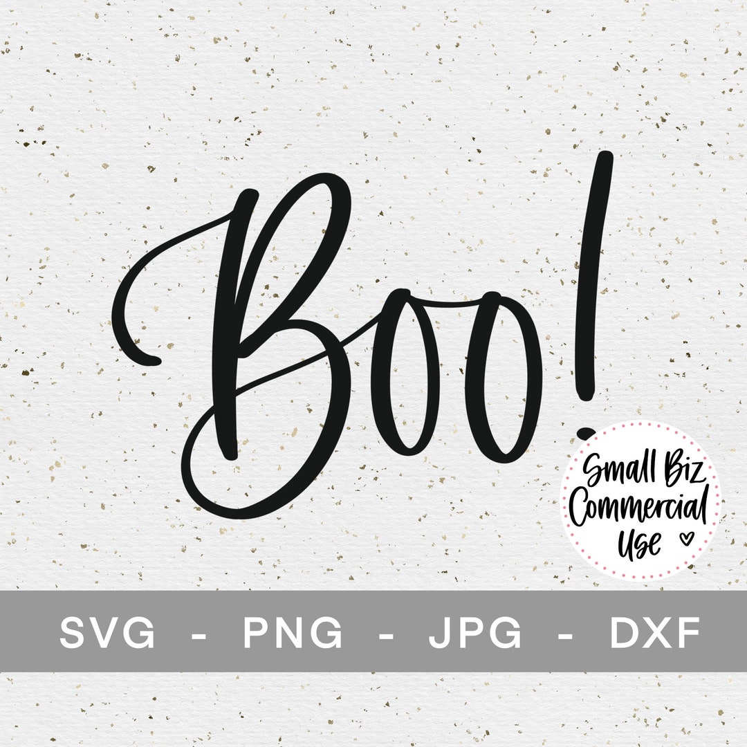 Boo Halloween Hand Lettered SVG Files, Cricut Silhouette Cut Files, Svg ...