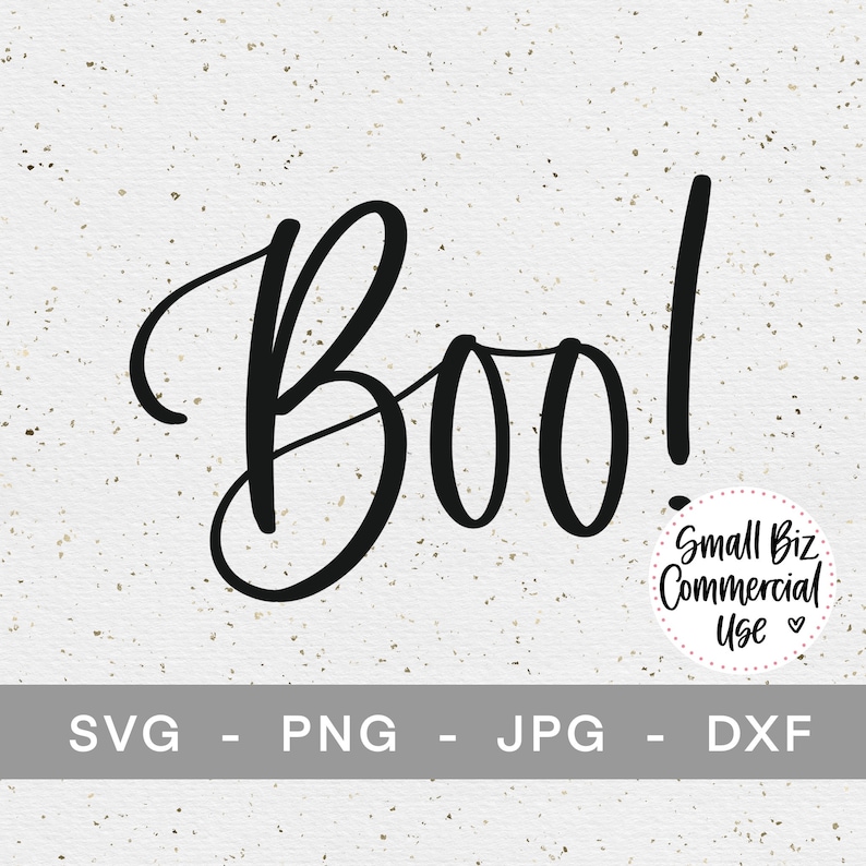Boo Halloween Hand Lettered SVG Files, Cricut Silhouette Cut Files, Svg ...