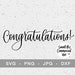 Congratulations Hand Lettered SVG Files, Cricut Silhouette Cut Files ...