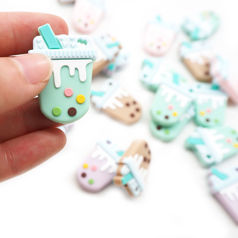 Bubble Tea Beads, Bubble Tea Silicone Beads, Shaped Silicone Beads ...