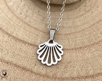 Real Small Shell Necklace, Seashell Necklace, Silver Shell, Dainty ...