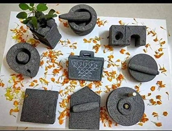 Miniatur Stein Traditionelle Pata Handmühle Diya Mortal | Etsy