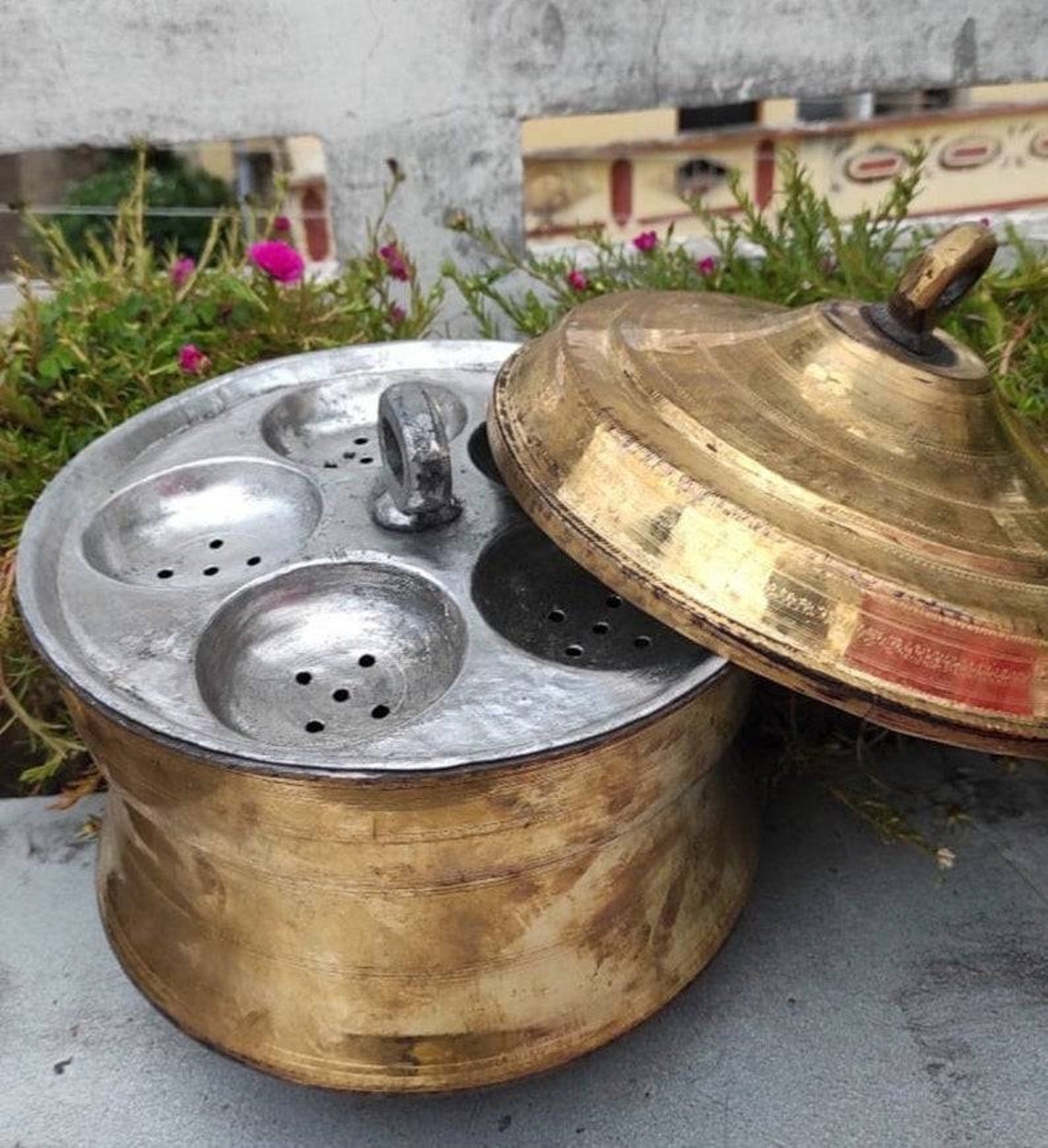 Traditional Southindian Brass Idli Pathram Large Size / - Etsy